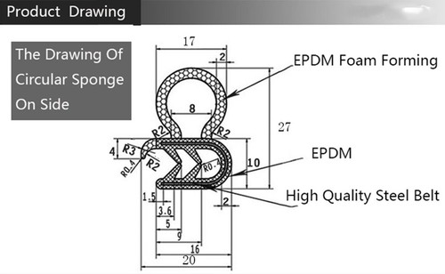 Car Seal Door Bonnet Lip Edge Sealed Trim Moulding Strip Kit Rubber ...