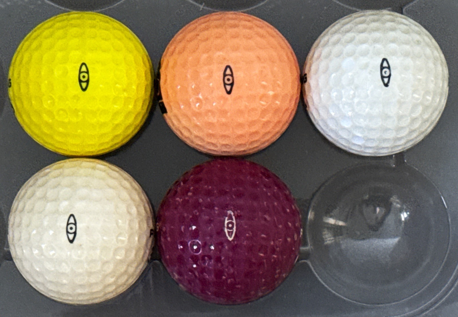 5 PING KARSTEN SOLID COLOR GOLF BALLS • RARE SALMON & PLUM • R24 | eBay