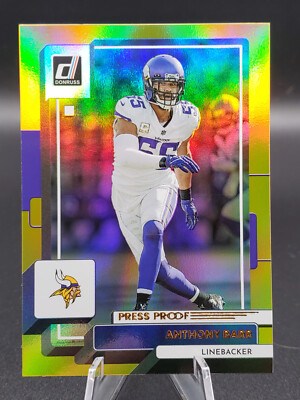 Anthony Barr Minnesota Vikings 2022 Donruss Gold Holo Press Proof ...
