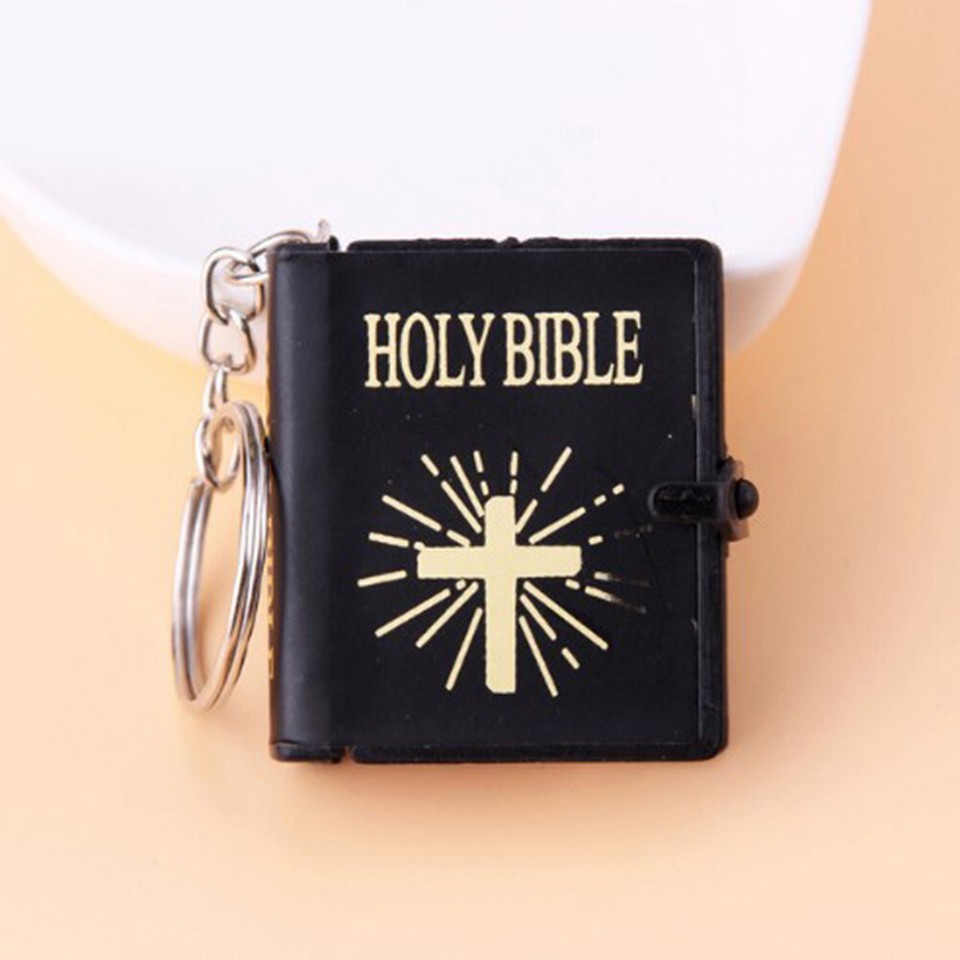 New Mini HOLY Bible Keychain Religious Christian Jesus Cross Key Chain ...