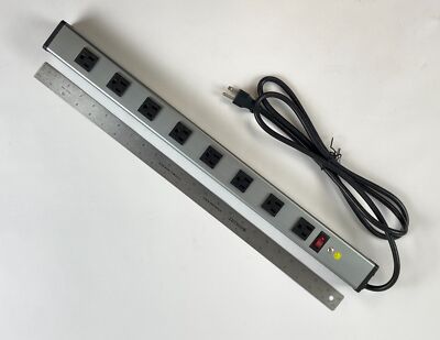 Power First Relocatable Power Tap Silver/ Black 15A 125V 8-Outlet NP ...