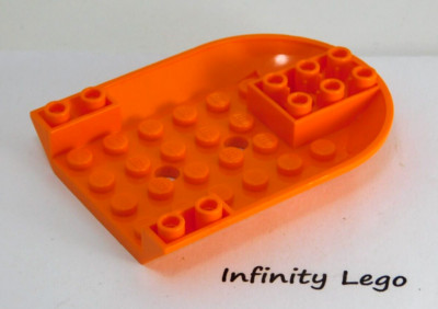 LEGO Orange Aircraft / Plane 6 x 8 Inverted Fuselage Cockpit Bottom ...