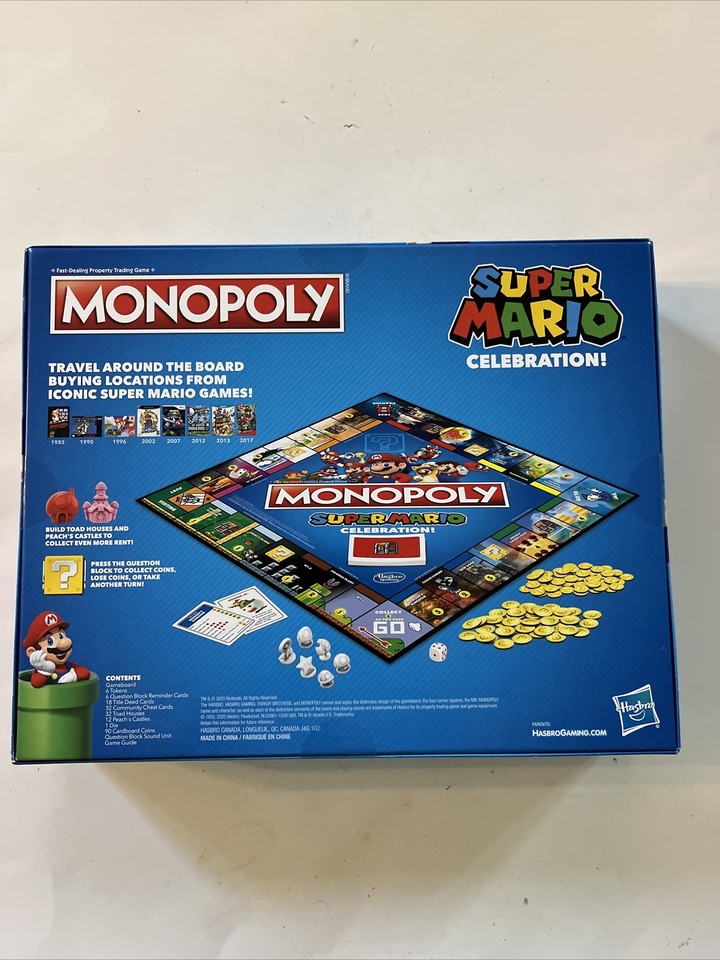 Super Mario Monopoly Game Celebration Edition Board Game New ...