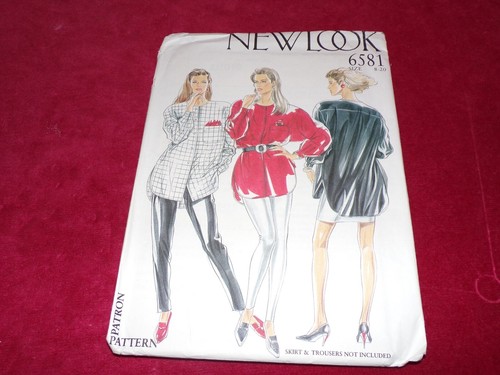 🌸 NEW LOOK #6581 - LADIES LONG OVERSIZED BUTTON DOWN SHIRT PATTERN 8-20 ...