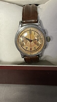 1940's LORIE Triple Button Chronograph Military Watch Perfect Working ...