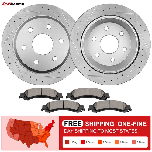 REAR DISC ROTORS BRAKE PADS KIT FOR CHEVY SILVERADO 1500 ASTRO TAHOE ...