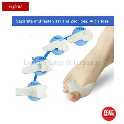 2 Pieces of Silicone Gel for Bunion Protector, Separate & Fasten 1st ...