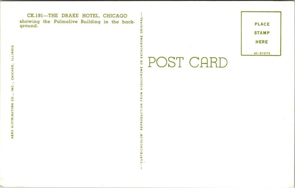The Drake Hotel Chicago Illinois Postcard Unposted | eBay