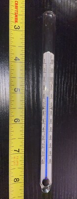 Vintage Antique Ansco Stirring Rod Film Blue Alcohol Thermometer | eBay