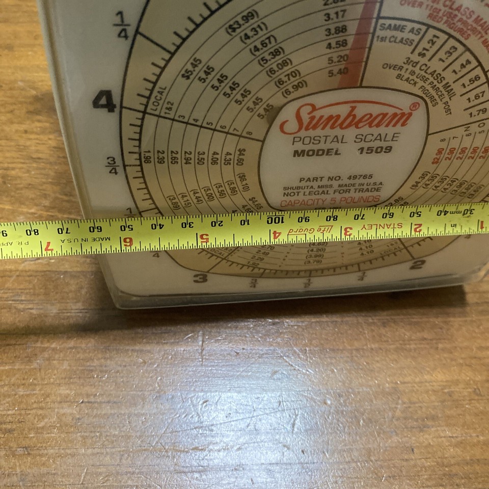 Vintage Sunbeam Postal Scale Model 1509 Feb 1991 Shubuta Miss. Vntg. | eBay