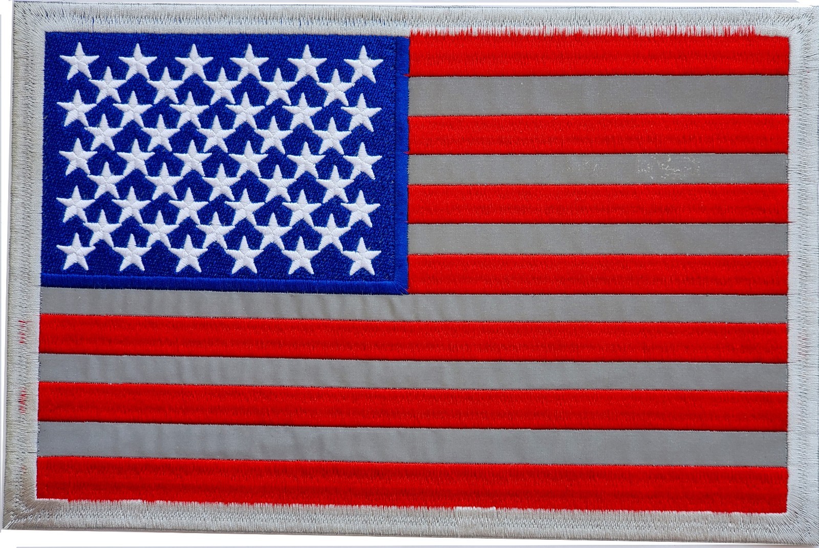 US ARMY Tactical Morale Reflective AMERICAN FLAG 11" Iron on Patch ...