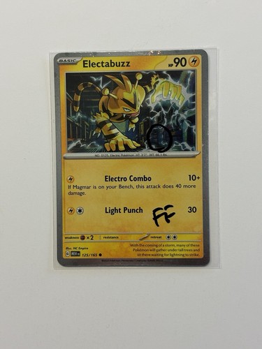 FF SWIRL Pokemon Electabuzz 125/165 Cosmos Holo Promo Variant Scarlet ...