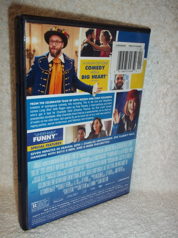 Long Shot (DVD, 2019) Seth Rogen Charlize Theron politcal romance ...
