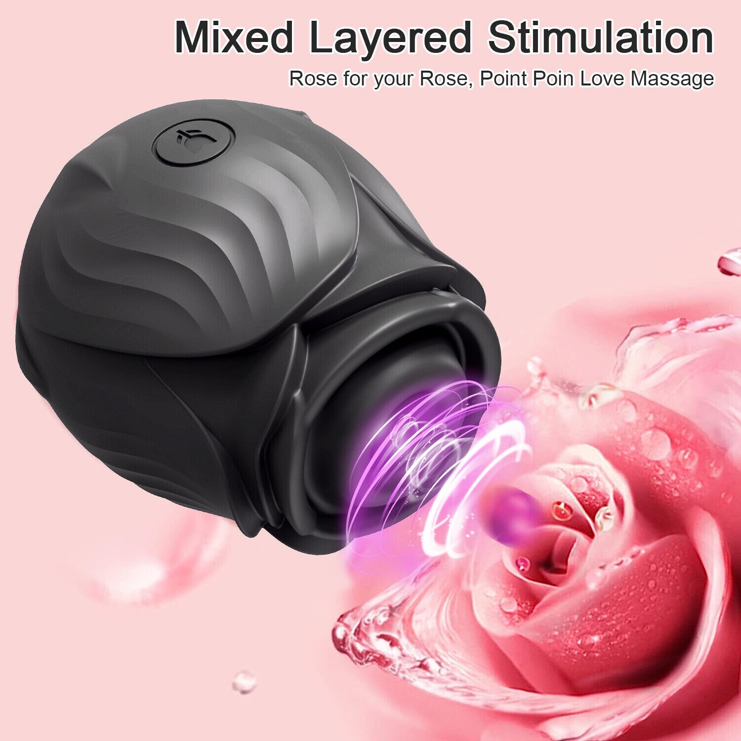 Rose Sucking Vibrator 10 Speed G Spot Massager Dildo Clit Sucker Women