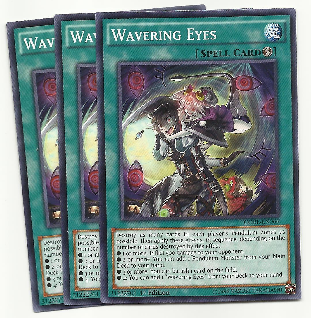 YUGIOH 3x Wavering Eyes CORE-EN066 OP07-EN021 PLAYSET! NM | eBay