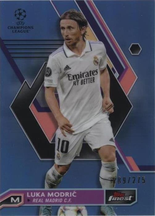 2022-23 Topps Finest UEFA Club Competitions - Luka Modric #26 Sky Blue ...