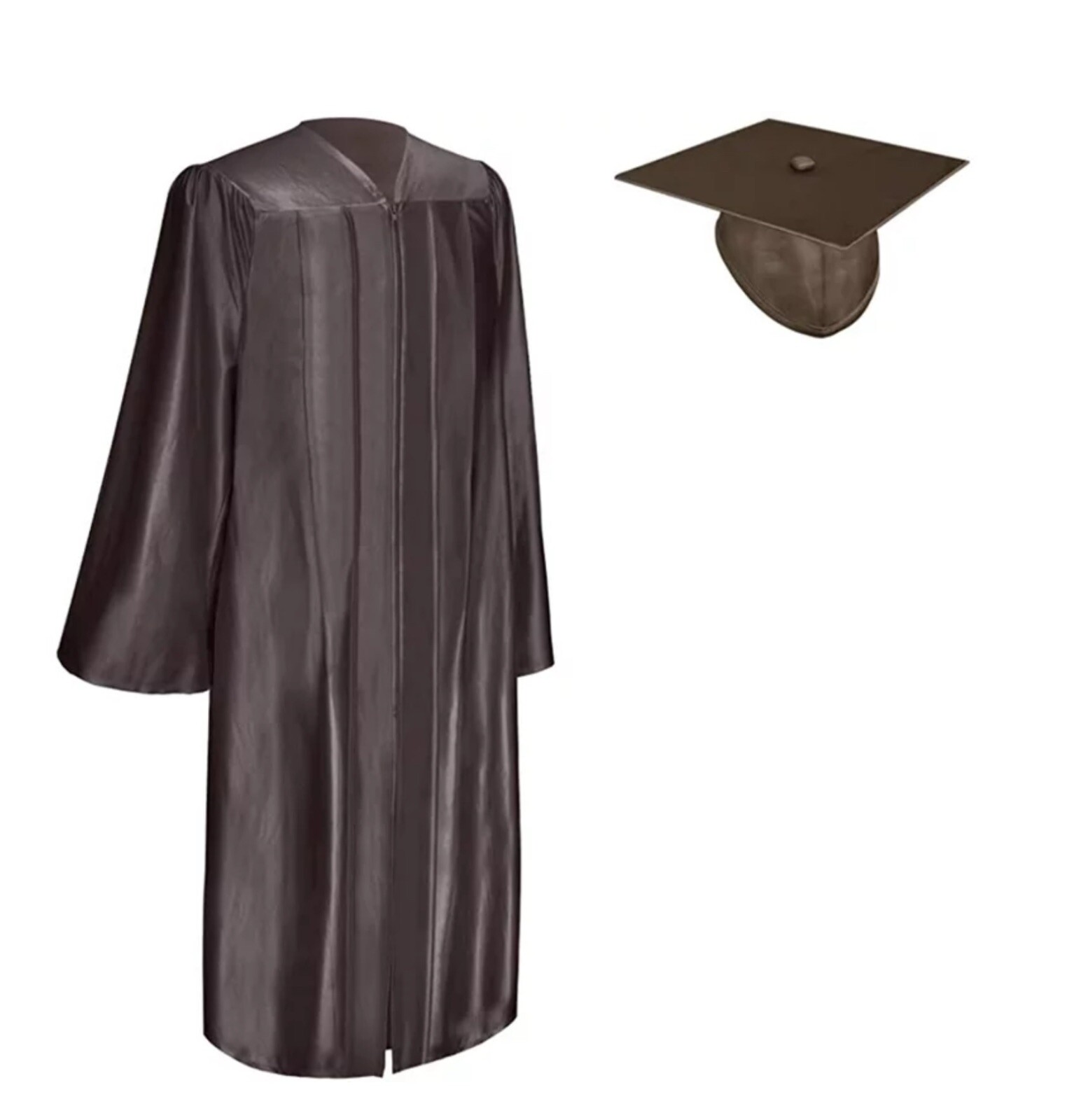 Josten Matte Brown Graduation Cap & Gown Set 6'1 "--6… - Gem