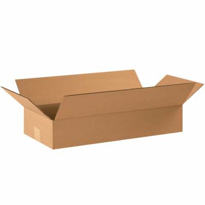 Flat Corrugated Cardboard Boxes Shipping Packing Moving 22"x10"x4" 25 ...