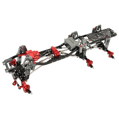 Brass Metal 6x6 RC Car Chassis Frame w/ Axles Gearbox DIY for SCX10 II ...