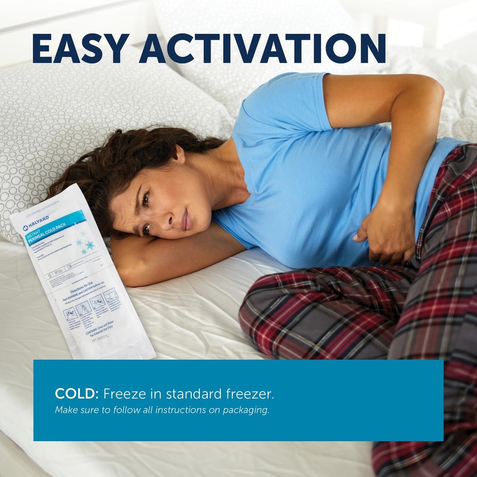 Premium Perineal Cold Packs w/Adhesive Strip Postpartum Care Relief ...