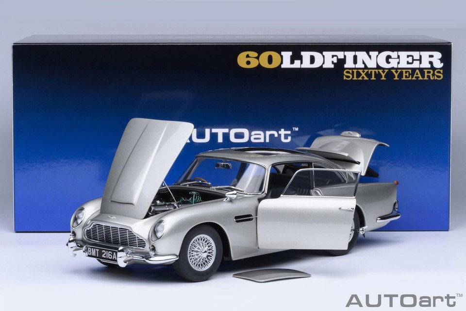 AUTOart 1/18 Scale Aston Martin DB5 "007/Goldfinger" Bond Car, Finished ...