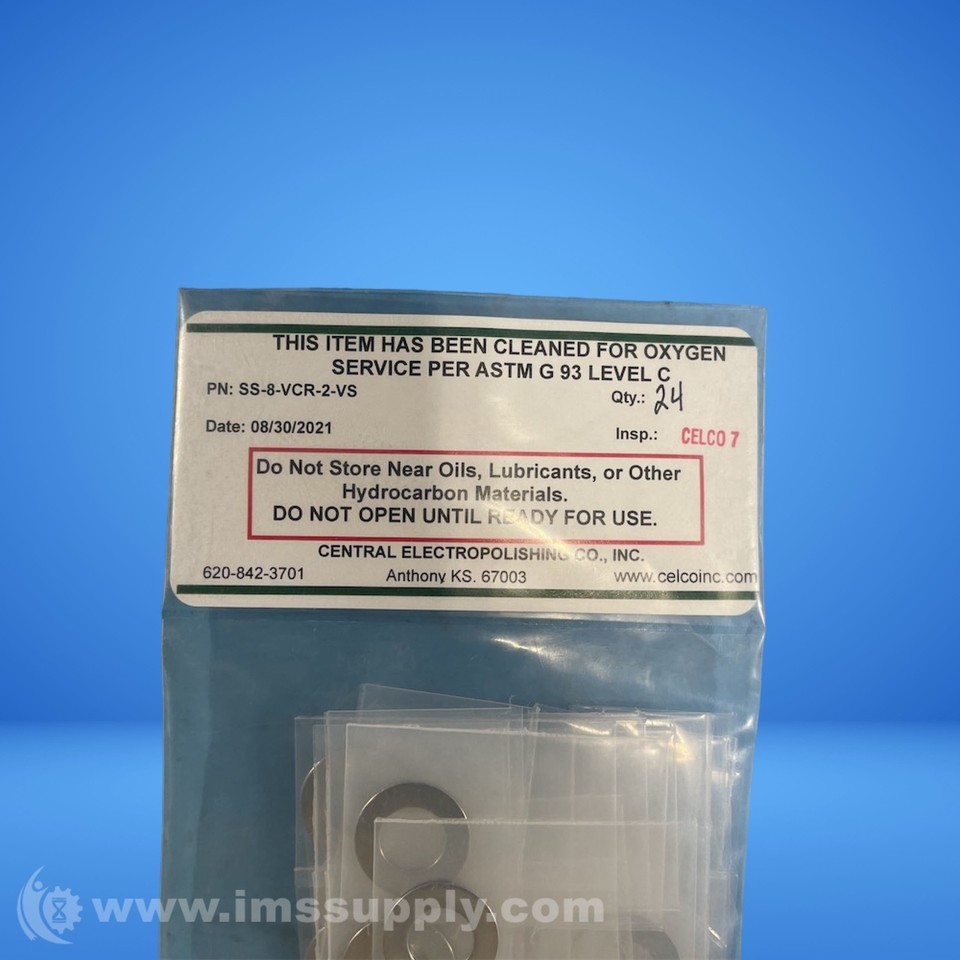 Swagelok SS-8-VCR-2-VS Bag of 24 Steel VCR Face Seal Fittings RSIP | eBay