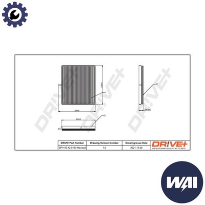 FILTER CABIN AIR DP1110.12.0153 FOR DAEWOO LACETTI/Hatchback GENTRA ...