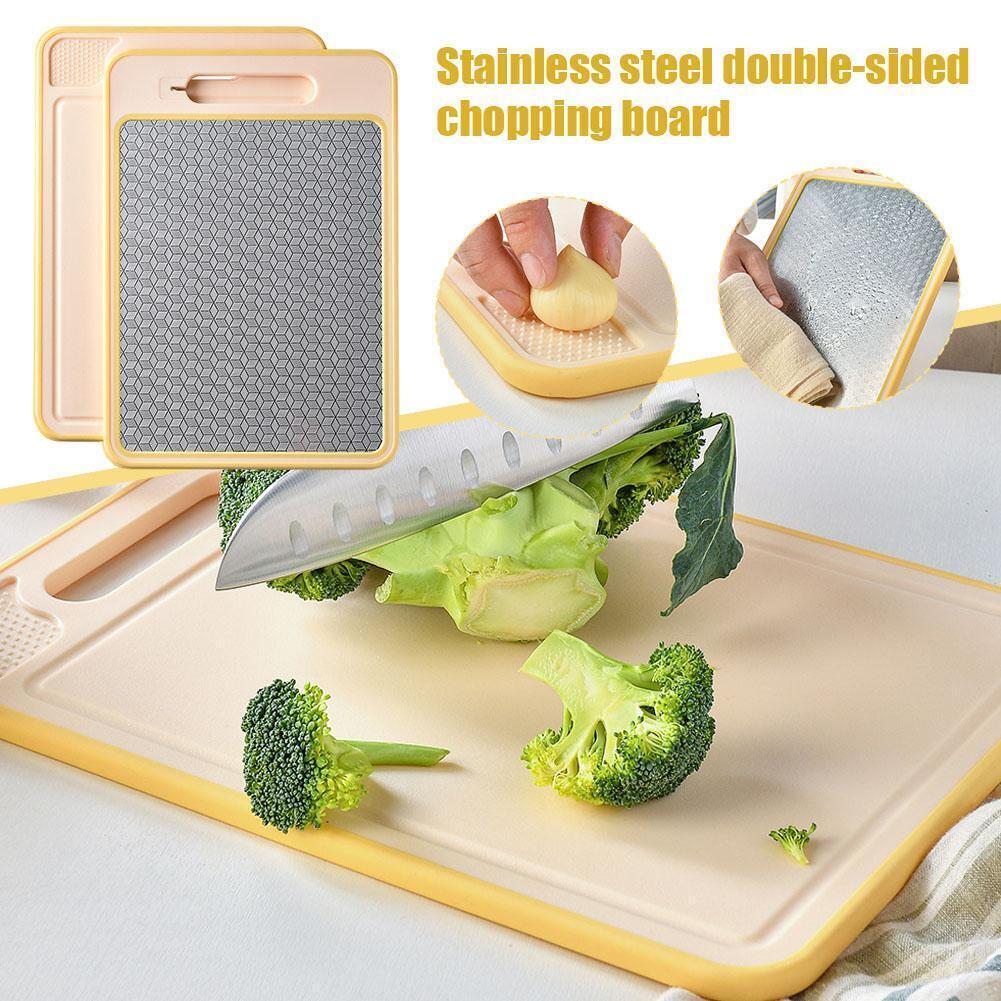 Kitchen Stainless Steel Double-sided Cutting Board Use For Home Z0A2 | eBay