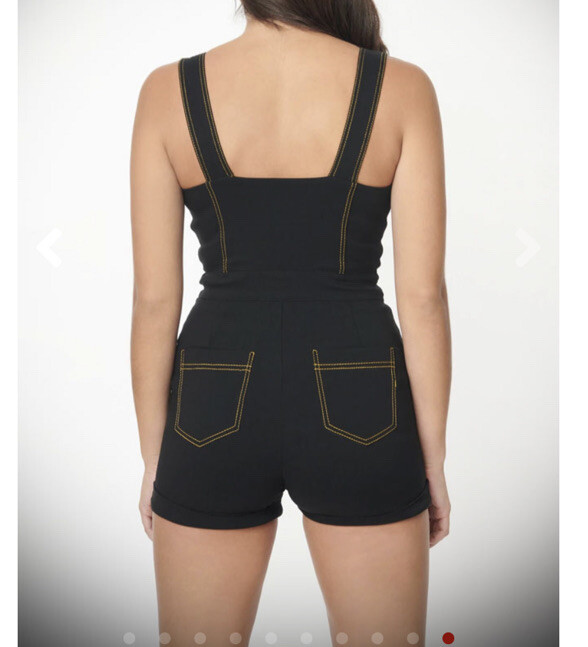 Unique Vintage Plus Size Black Denim Smooth Talker Romper - 3X/20 | eBay