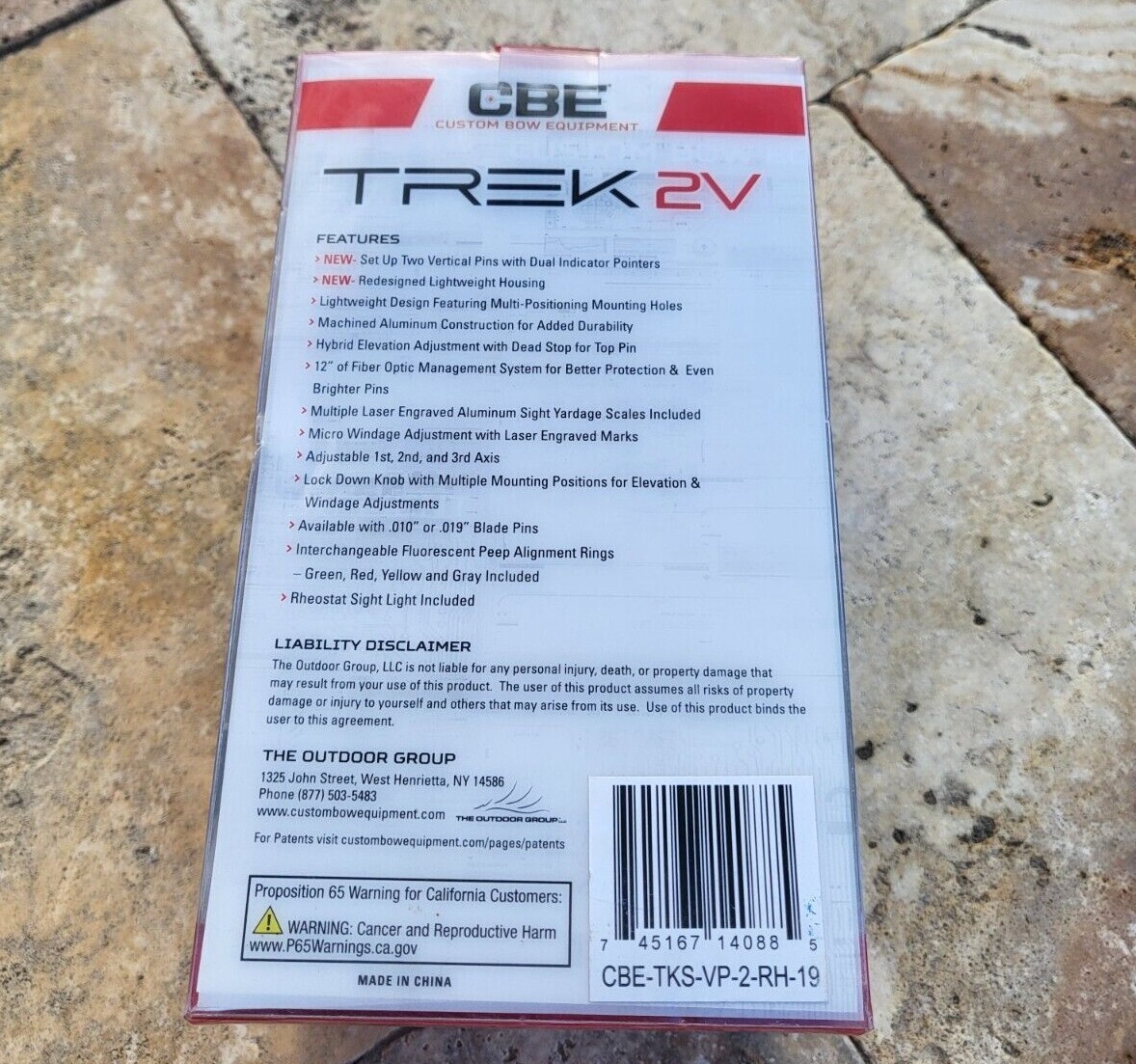 🌟🎈 CBE TREK 2V Sight or TREK PRO 2V Sight .019 Vertical 2-Pin Right ...