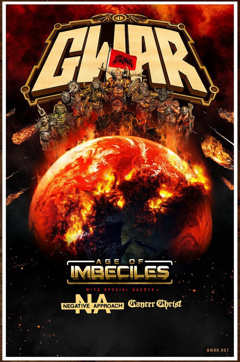 Gwar Poster GWAR The Age Of Imbeciles Tour 2023 Ltd Ed New RARE