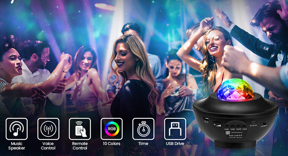 Starry Sky Projector Light USB Galaxy Star Night Lamp LED with Ocean ...