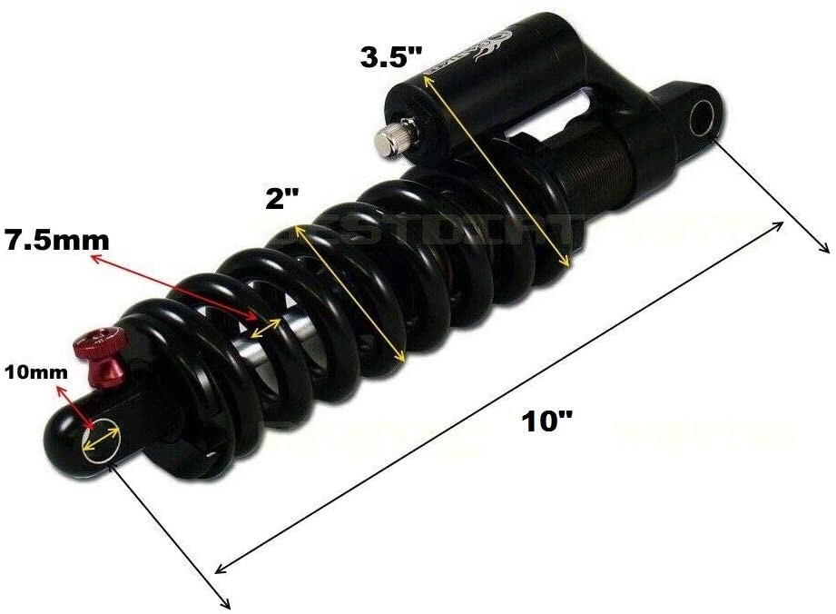 10" Inch FastAce Rear Racing Shock BDA-51AR/58AR 250lbs/in w/ Reservoir ...