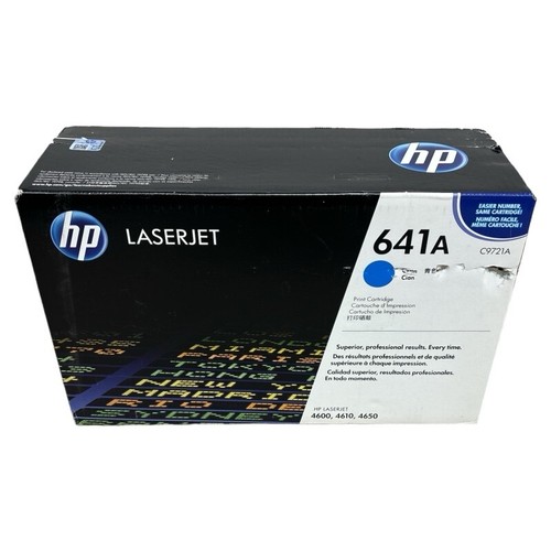 NEW HP 641A C9721A CYAN (BLUE) Toner Cartridge LASERJET 4600, 4610 ...