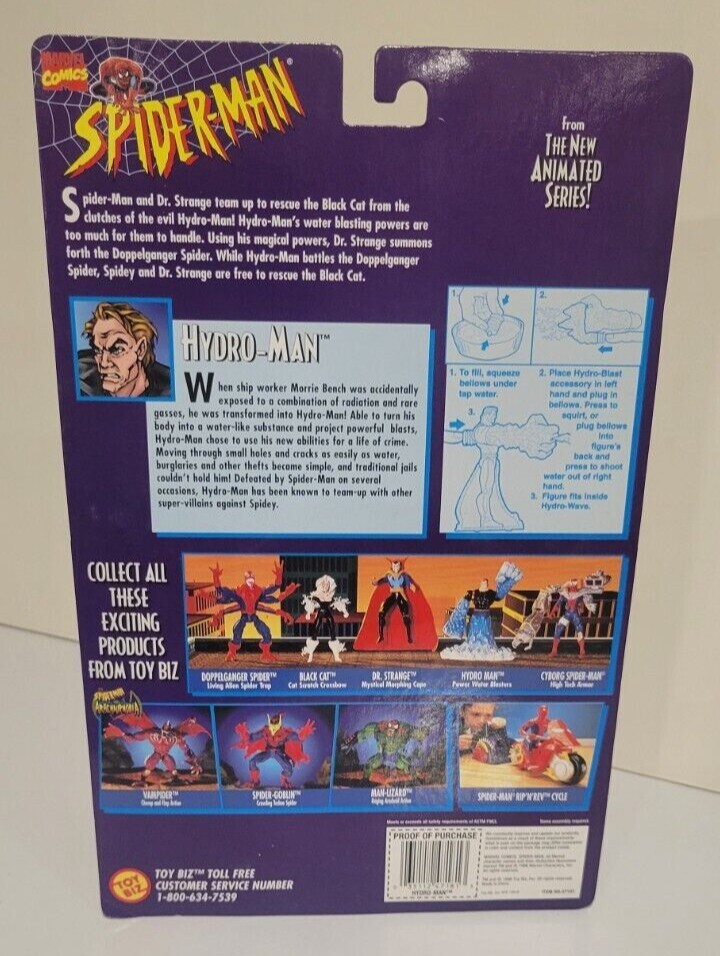 Marvel Comics Spider-Man Hydro-Man Action Figure Toy Biz Spider-Wars ...