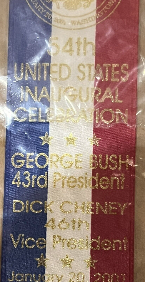 Vintage 54th Inauguration Day Presidential Button Pin Bush Cheney 2001 ...