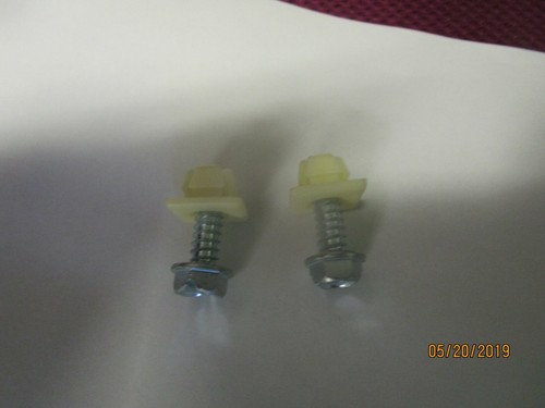 2 Chevrolet GM Nylon License Plate Frame Tag Screws Bolts Fastener Car ...