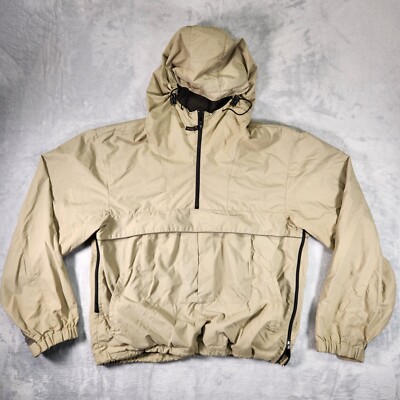 ExOfficio Jacket Mens Large Tan Hooded Windbreaker Nylon Rain Shell ...