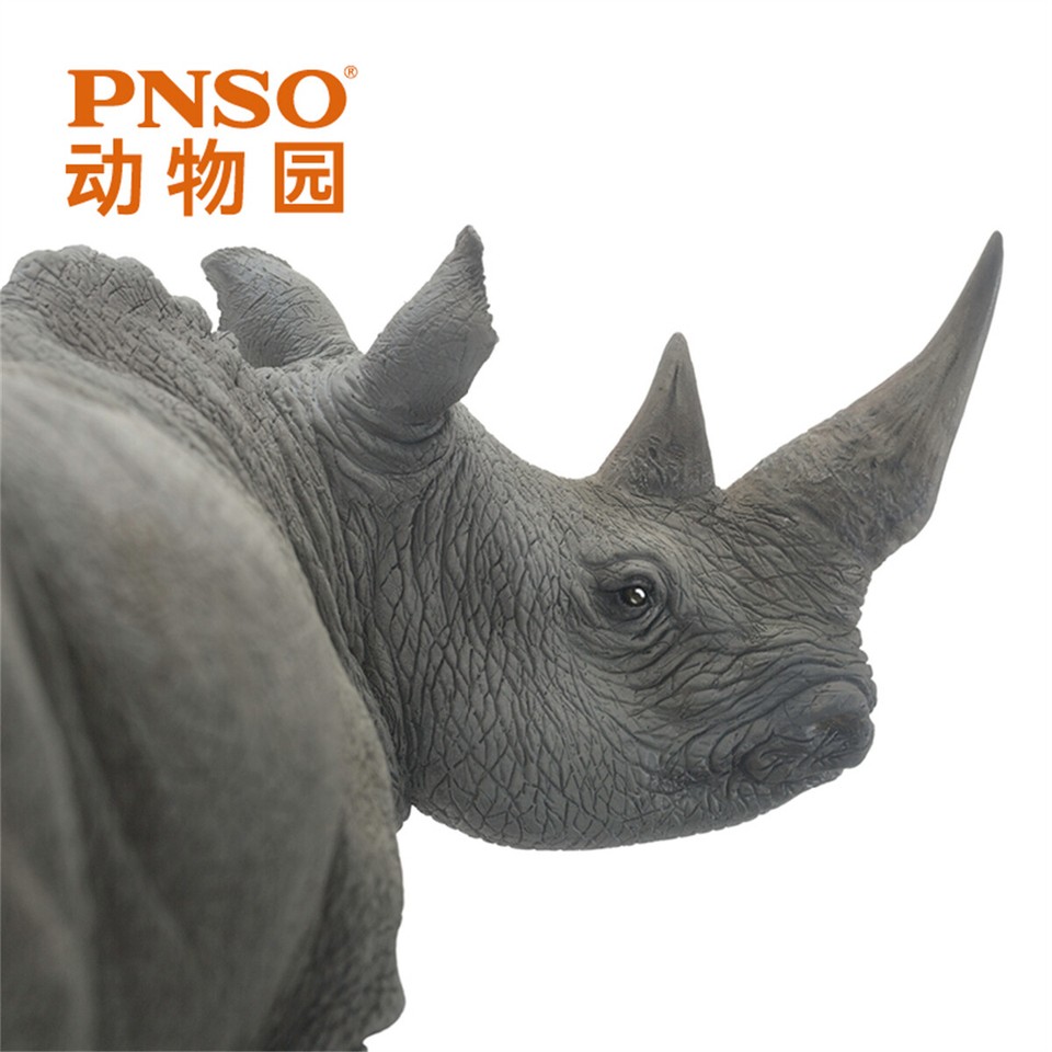 PNSO White Rhinoceros 03 Figure Model Animal Collections Adult Kids Toy ...