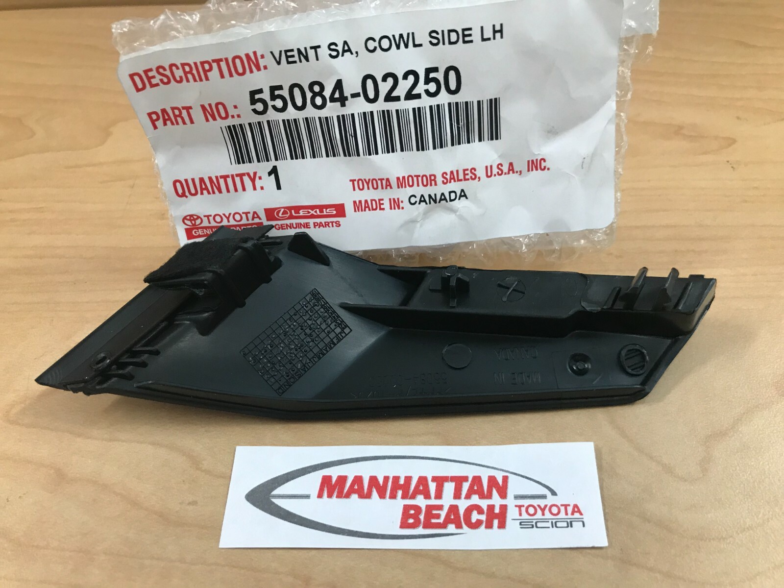 14-19 COROLLA NEW GENUINE TOYOTA LEFT FENDER TO COWL HOOD SIDE SEAL ...