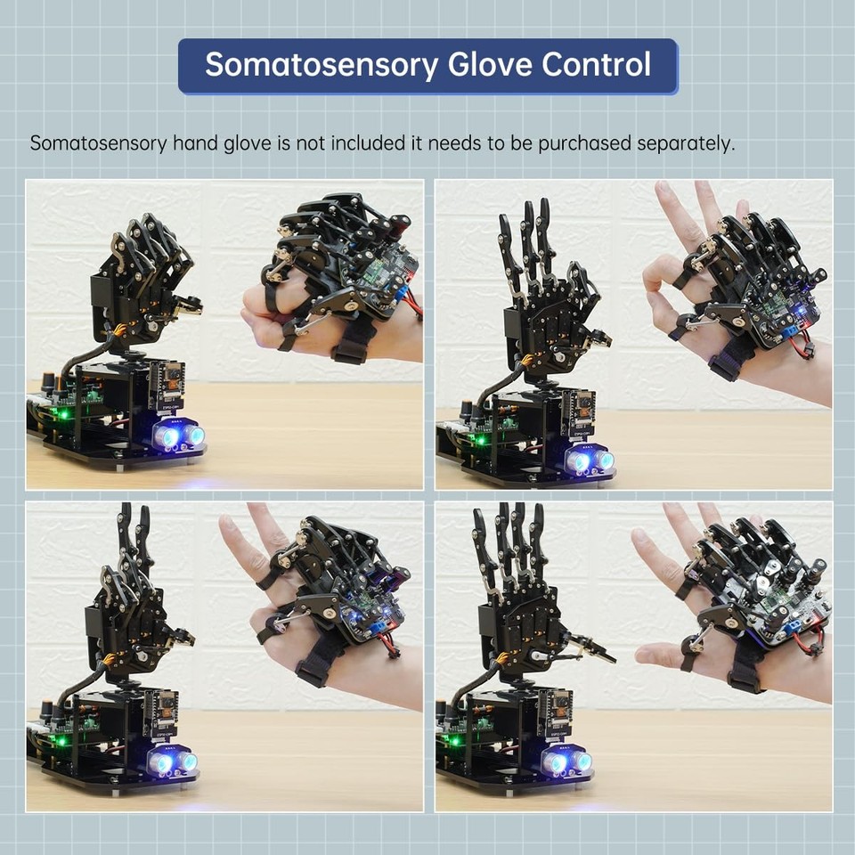 Robot Hand with Arduino Open Source AI Bionic Robotic Hand Five Fingers ...