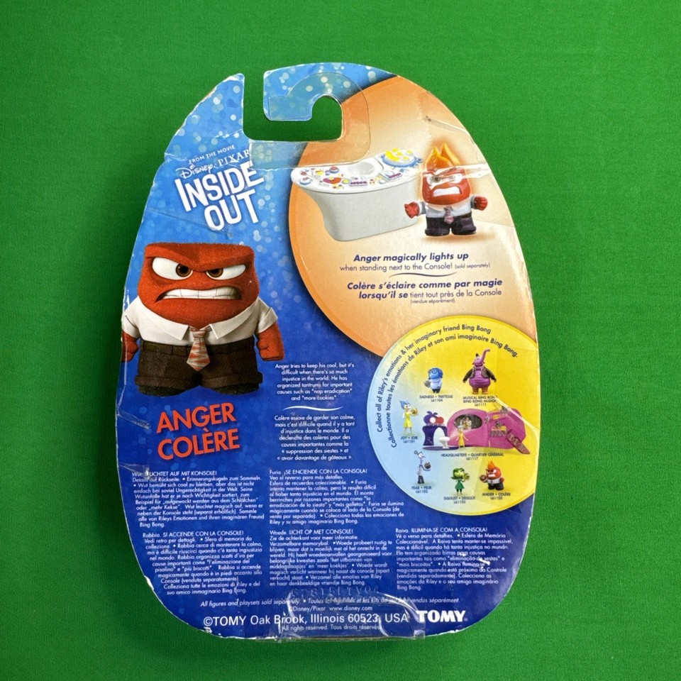 Disney Pixar Tomy Inside Out Anger Action Figure With Memory Sphere 3.5 ...