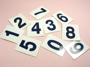 Self ADHESIVE 0~9 Numeral DIGITS NUMBER Vinyl Sticker Decal LABELS 32(W ...