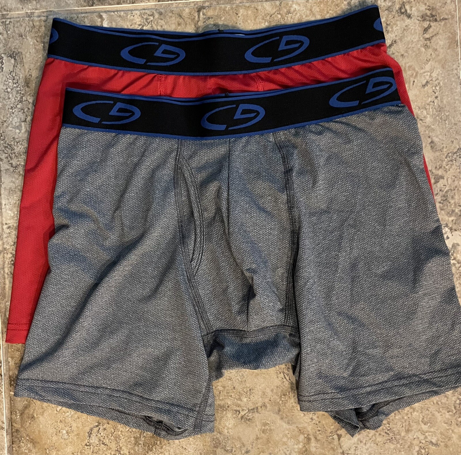 Pair of Champion Boxer Briefs Men’s Medium Red Gray Polyester Blend | eBay