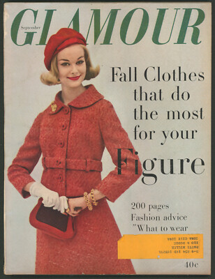 Glamour Magazine September 1958 Fall Clothes~1950s Hair & Makeup ...