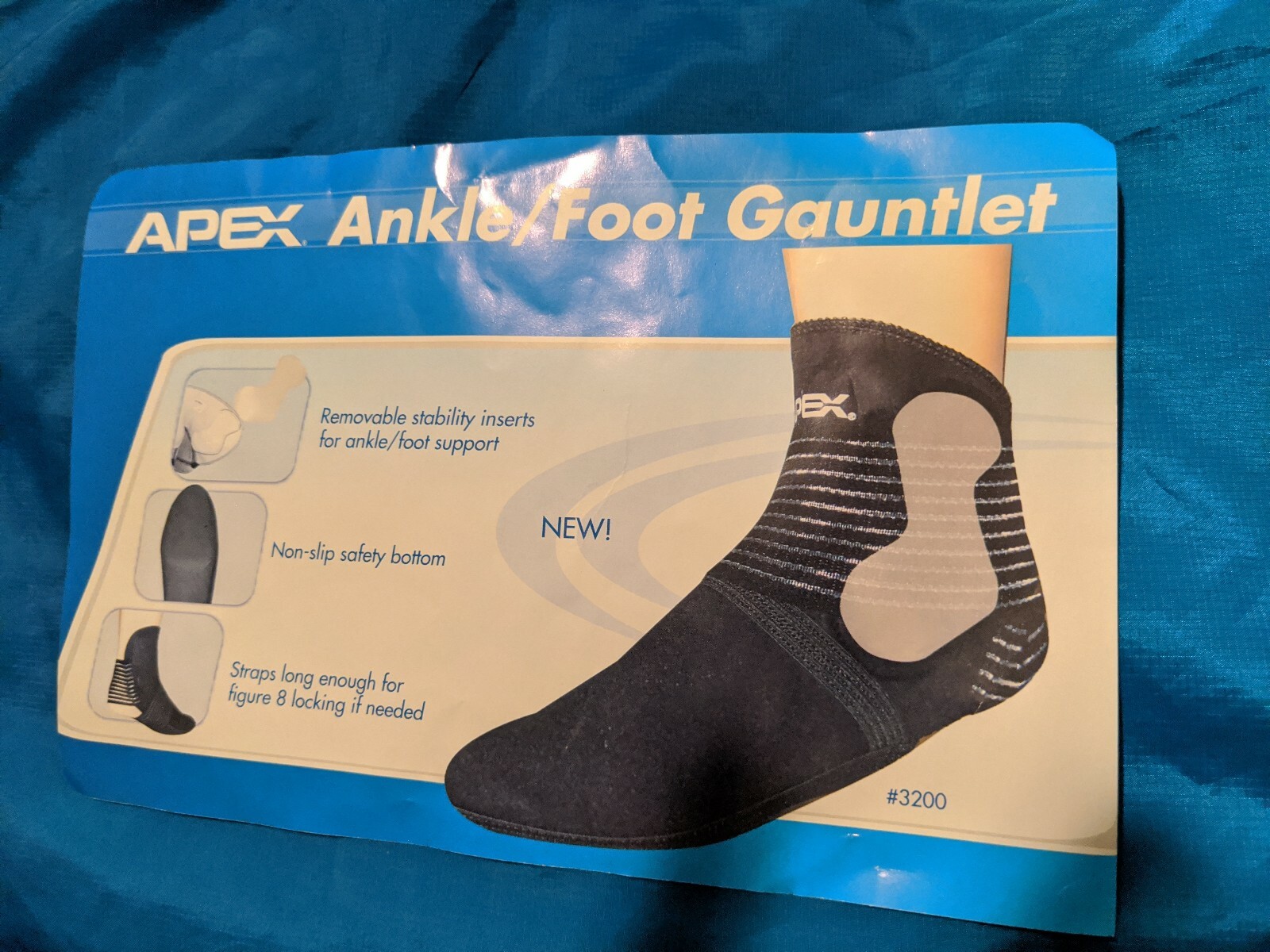 Apex Ankle Foot Gauntlet Stabilizer Wrap w/ Cool Max size Small Non ...