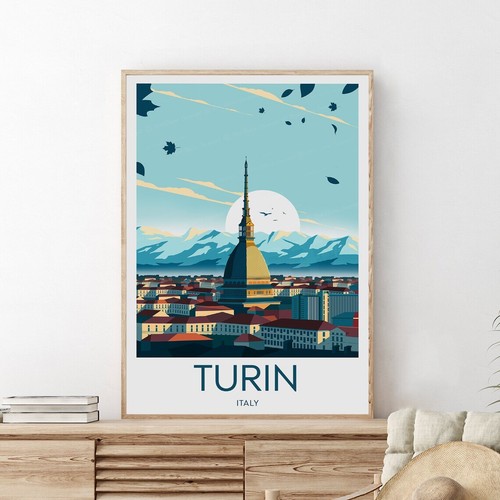 Italy, Turin Traditional Travel poster Choose your Size | eBay Australia