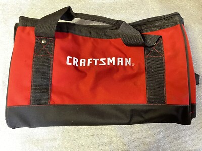 Red & Black Craftsman Tool Bag Tote W/ Handle Zipper Closure | eBay