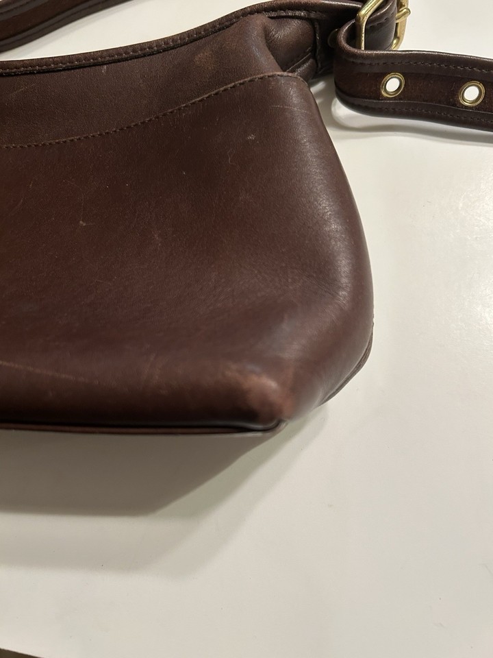 Vintage Coach legacy Crossbody Leather Bag dark Brown 9136 Hobo Style ...