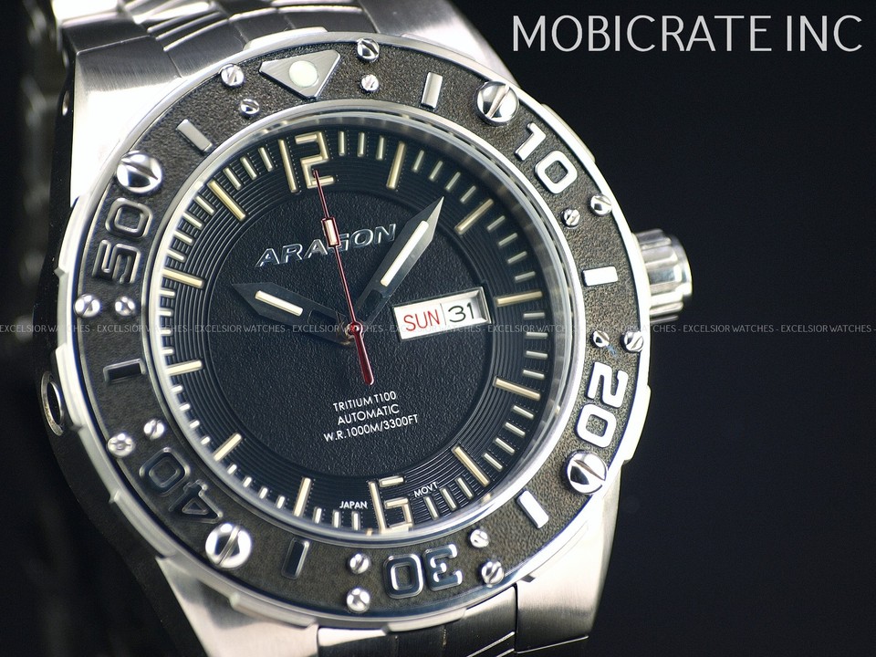 Aragon DiveMaster Enforcer 68 T-100 50mm Men NH36A Automatic 1000M ...